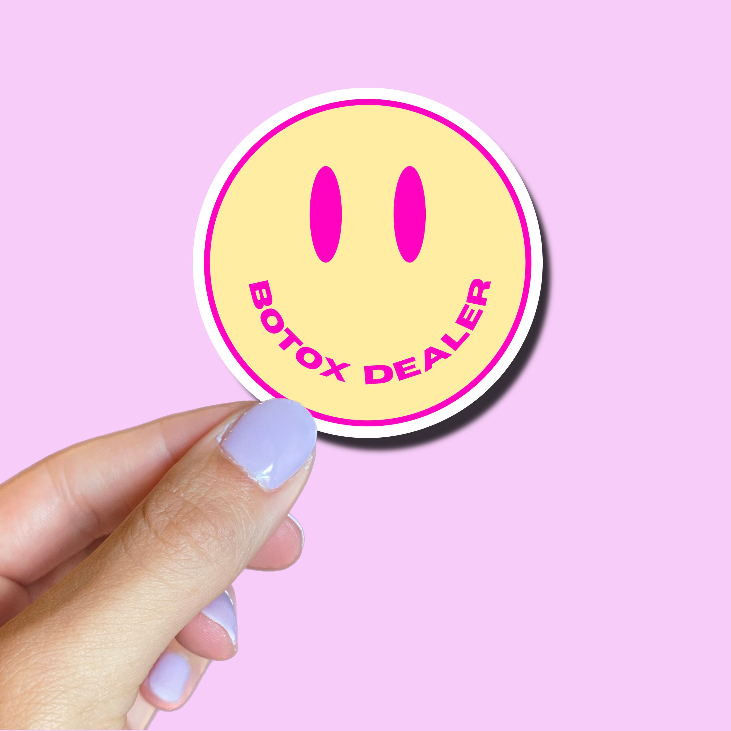 Botox Dealer Smiley Face Sticker, Medical Esthetician Gift, Skin Care ...