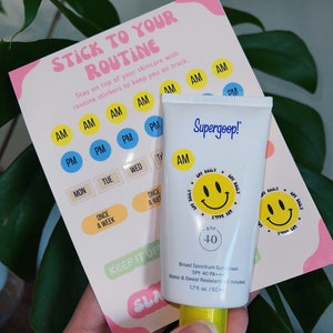 Stick to Your Routine Esthetician Sticker Sheet ,esthetician Gift, Skin ...