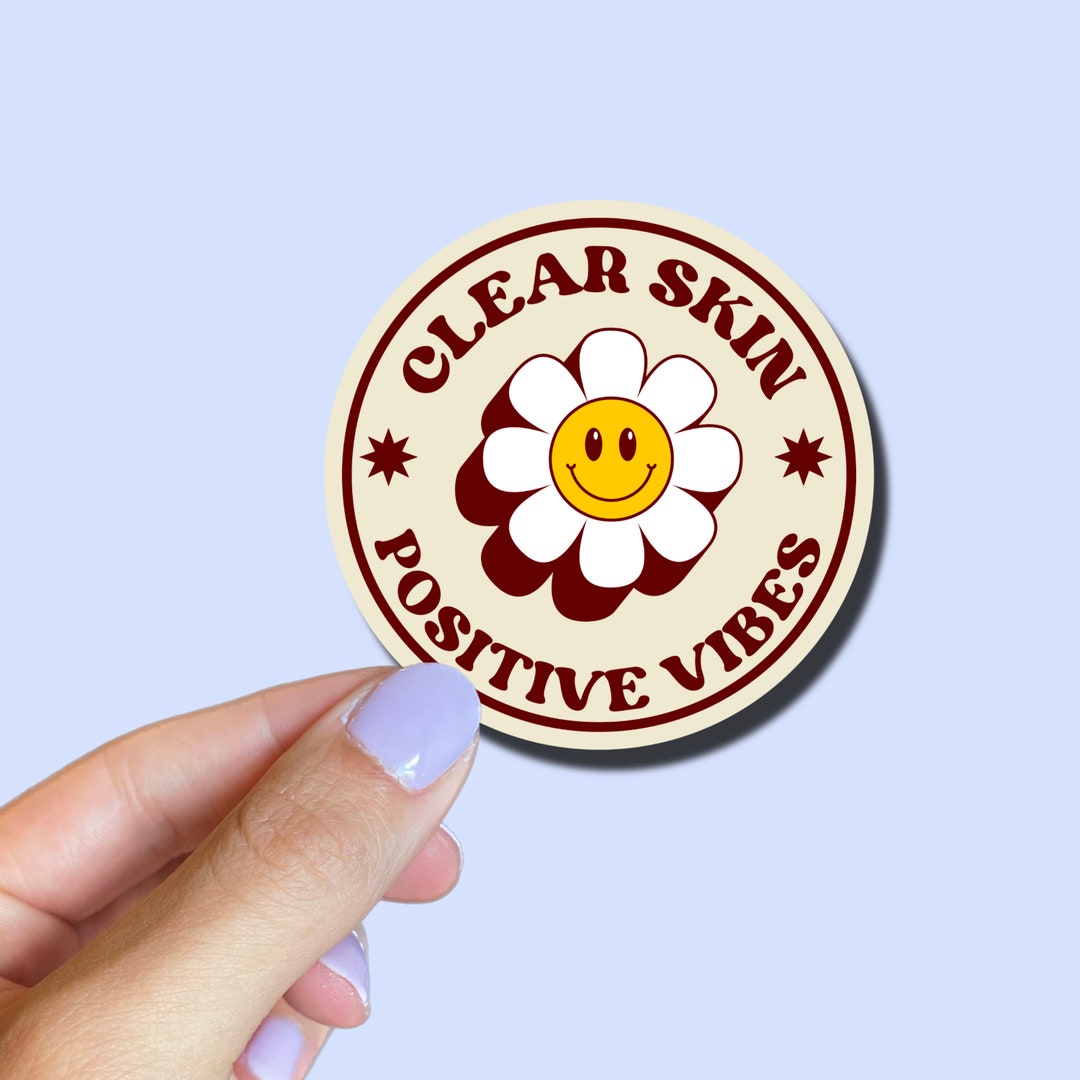 Clear Skin Positive Vibes Sticker,esthetician Gift, Skin Care, Skin ...