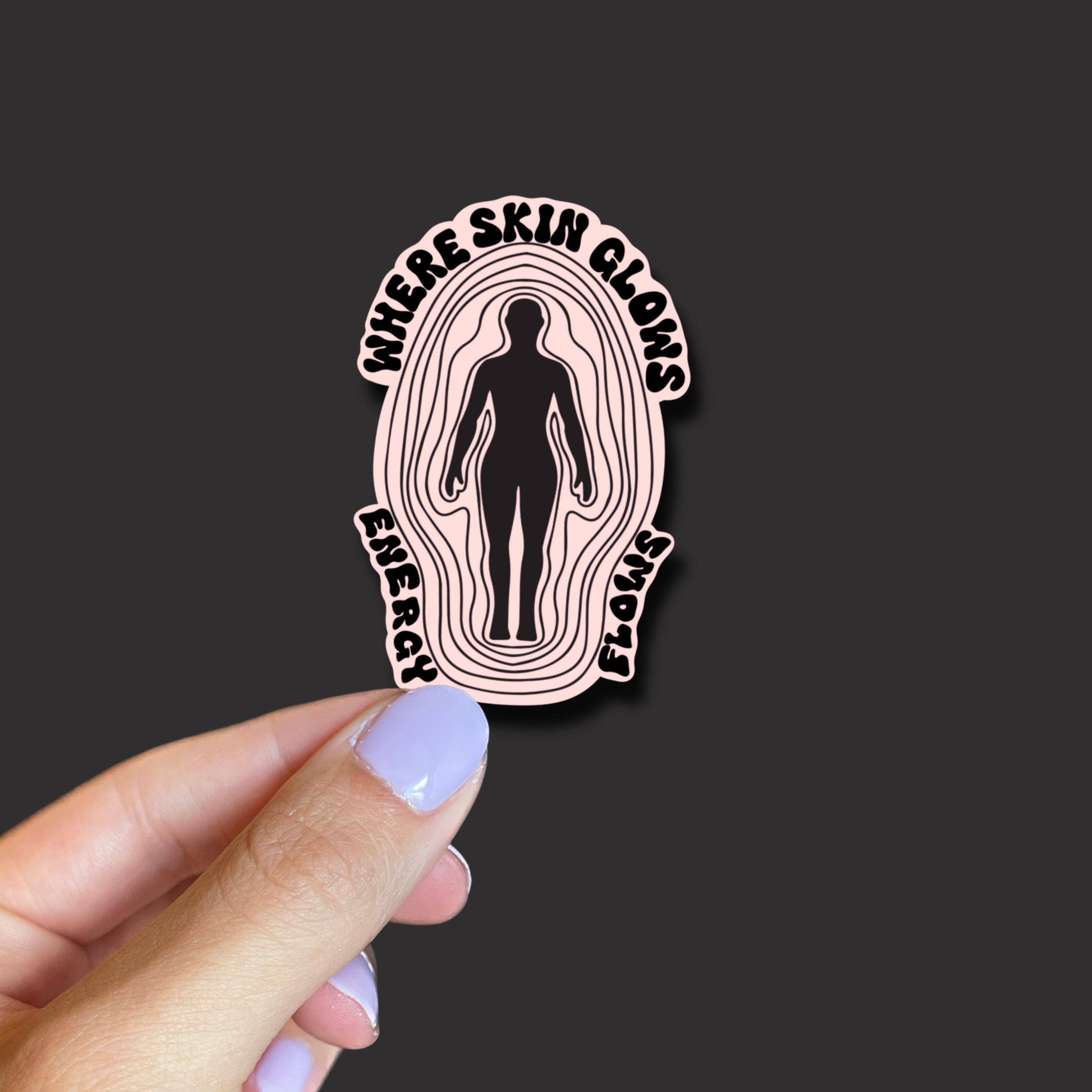 Where Skin Glows Energy Flows Esthetician Sticker,esthetician Gift ...
