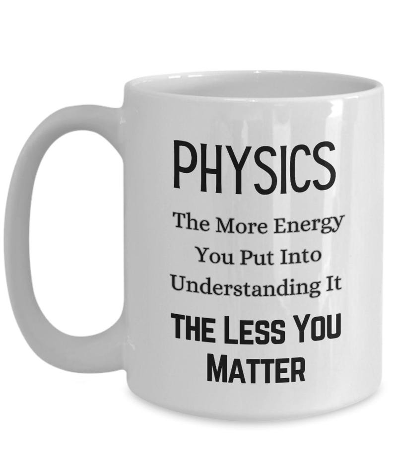 Physics Coffee Mug: Funny Gift for Science Teacher, Student - Etsy