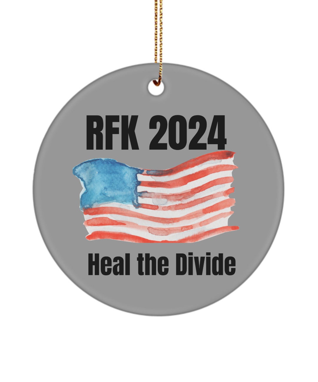 Rfk 2024 Ornaments, Heal the Divide, Round Hanging Xmas Car Ornament ...