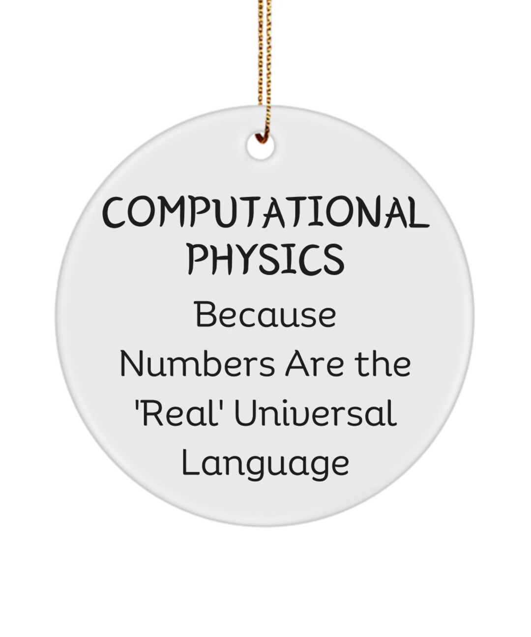 Computational Physics Ornament, Hanging Round Xmas Car Ornament for ...