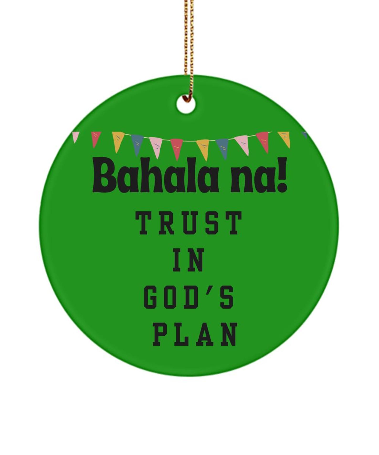 Filipino Ornament: Bahala Na, Round Christmas Ornament - Etsy