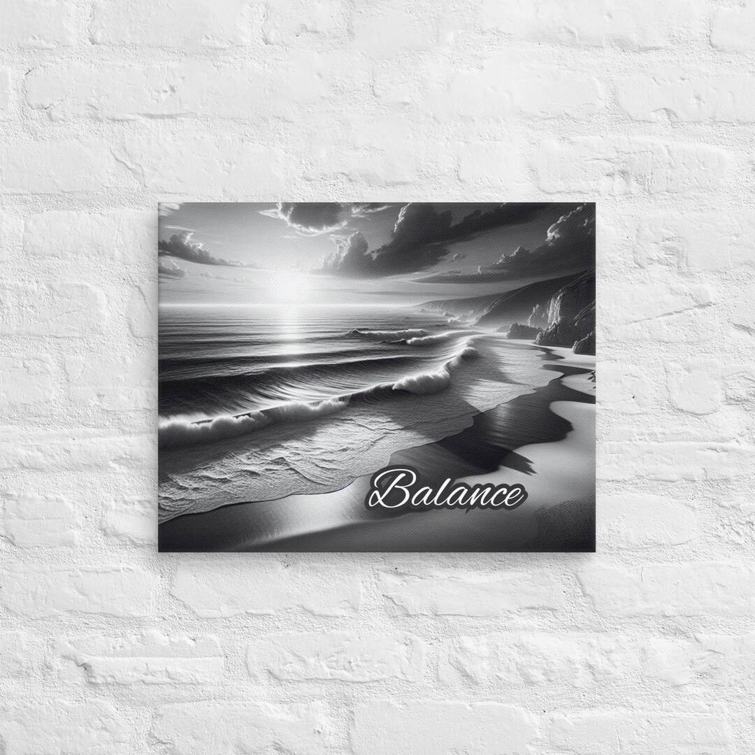 Inspirational Balance Canvas Print Wall Art, Landscape Motivational ...
