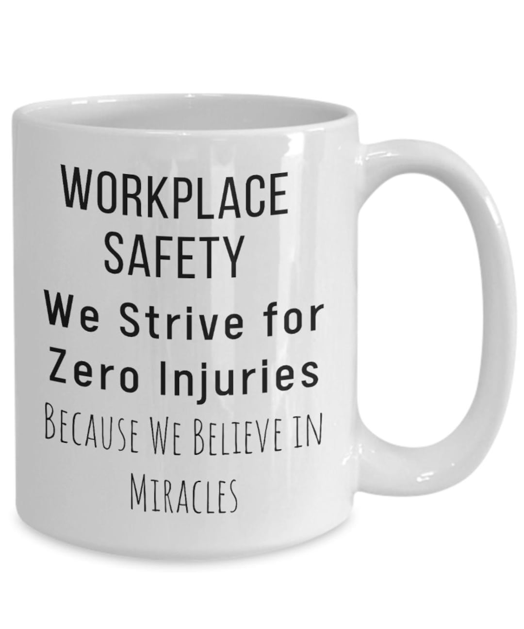 Workplace Safety Coffee Mug: Zero Injuries Gift for Safety Officer - Etsy
