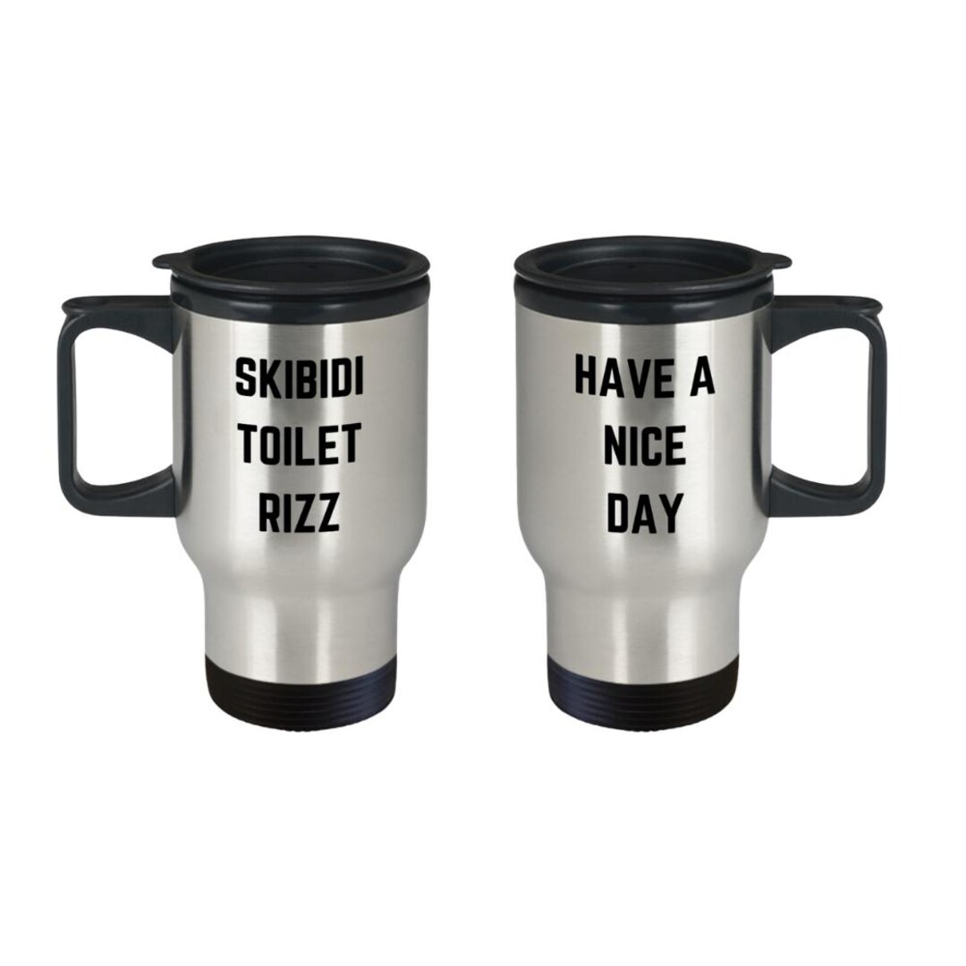 Skibidi Toilet Rizz Travel Mug Funny Gift Ideas for Teens School Staff ...