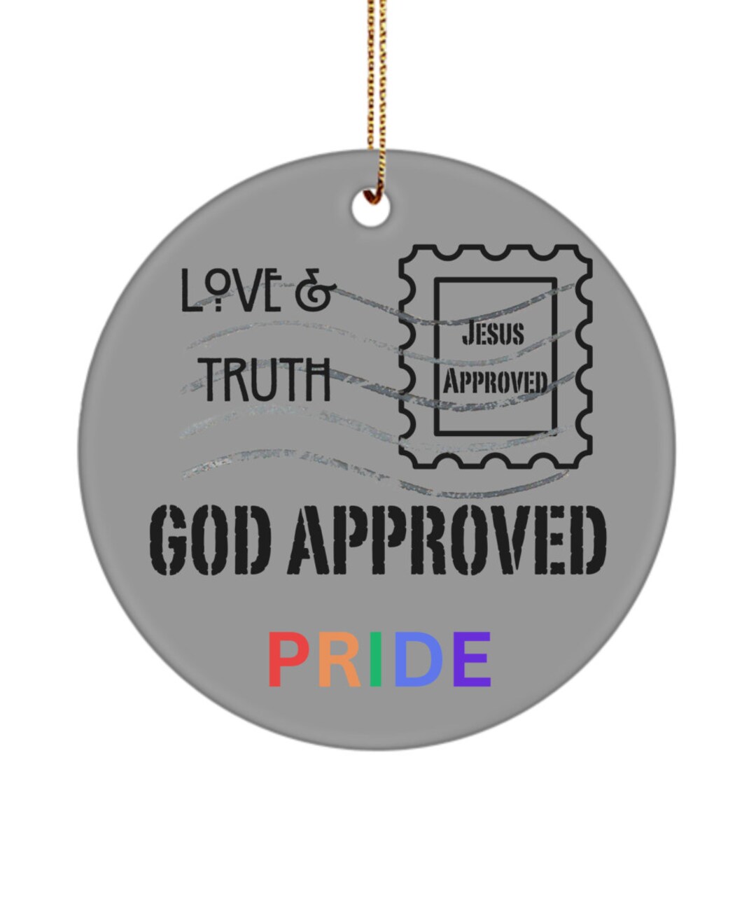 Christian Pride Ornament: God Jesus Approved LGBTQ Xmas Gift - Etsy