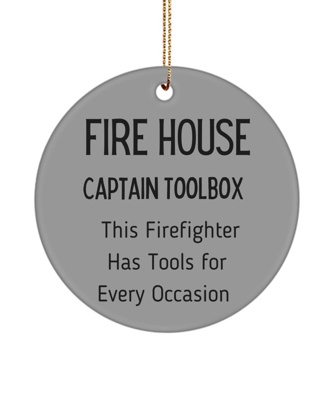 Firehouse Ornament: Captain Toolbox, Firefighter Gift - Etsy