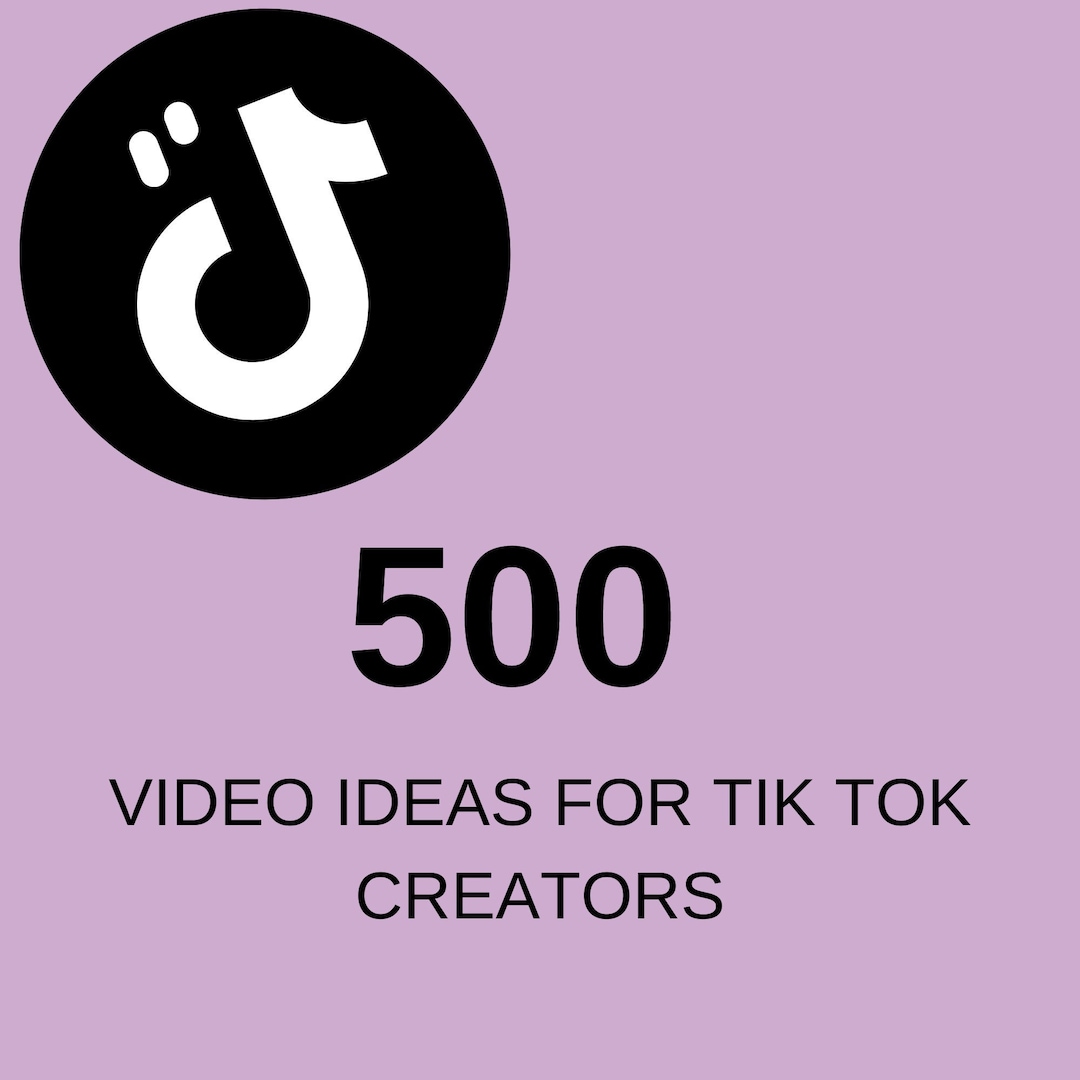 500 Video Ideas for Tik Tok Creators - Etsy