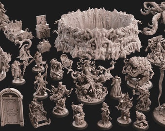 Miniature STL File 3D Printing Service 28mm or 32mm One-piece Standard ...