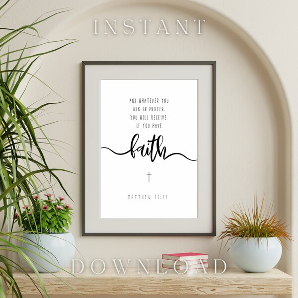 Matthew 21 22 - Etsy