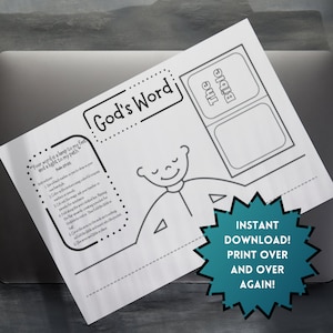 Bible Paper Craft: Sunday School Activity (PDF Download) - Etsy
