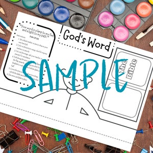 Bible Paper Craft: Sunday School Activity (PDF Download) - Etsy
