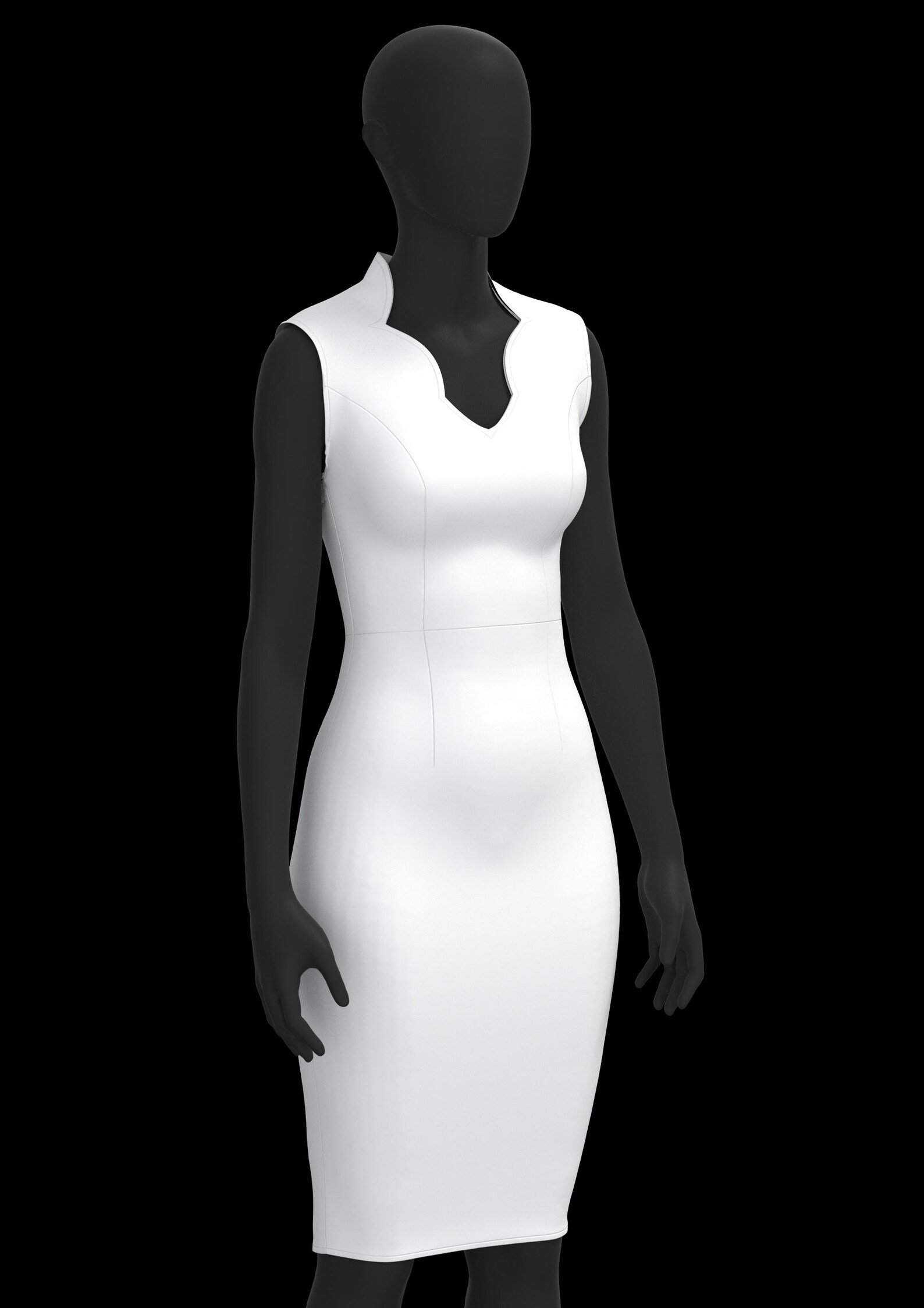 Tweed Pencil Dress 3D Model: Fashion Design File (ZPRJ Digital Download ...