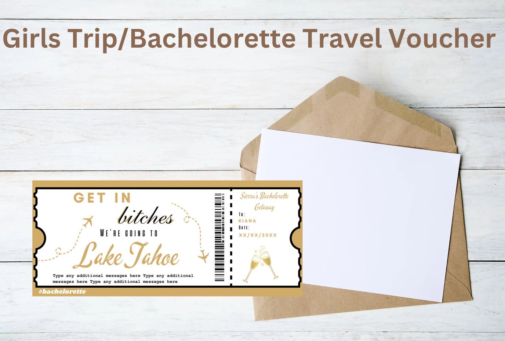 Editable Boarding Pass Template, Girls Trip Gift Ticket, Weekend ...