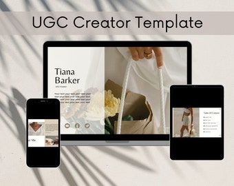 UGC Portfolio Template, UGC Canva Website Template, UGC Media ...