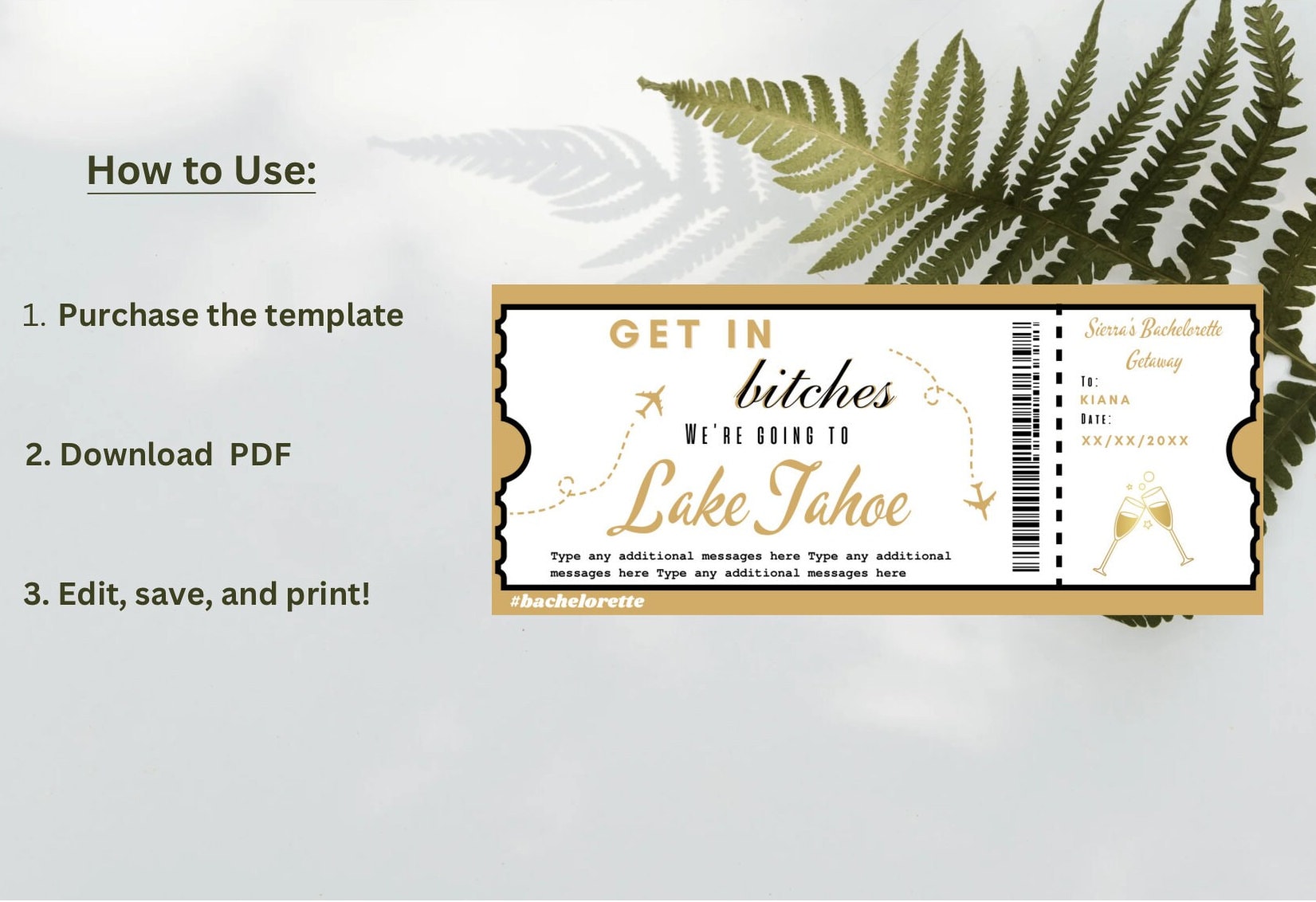 Editable Boarding Pass Template, Girls Trip Gift Ticket, Weekend ...