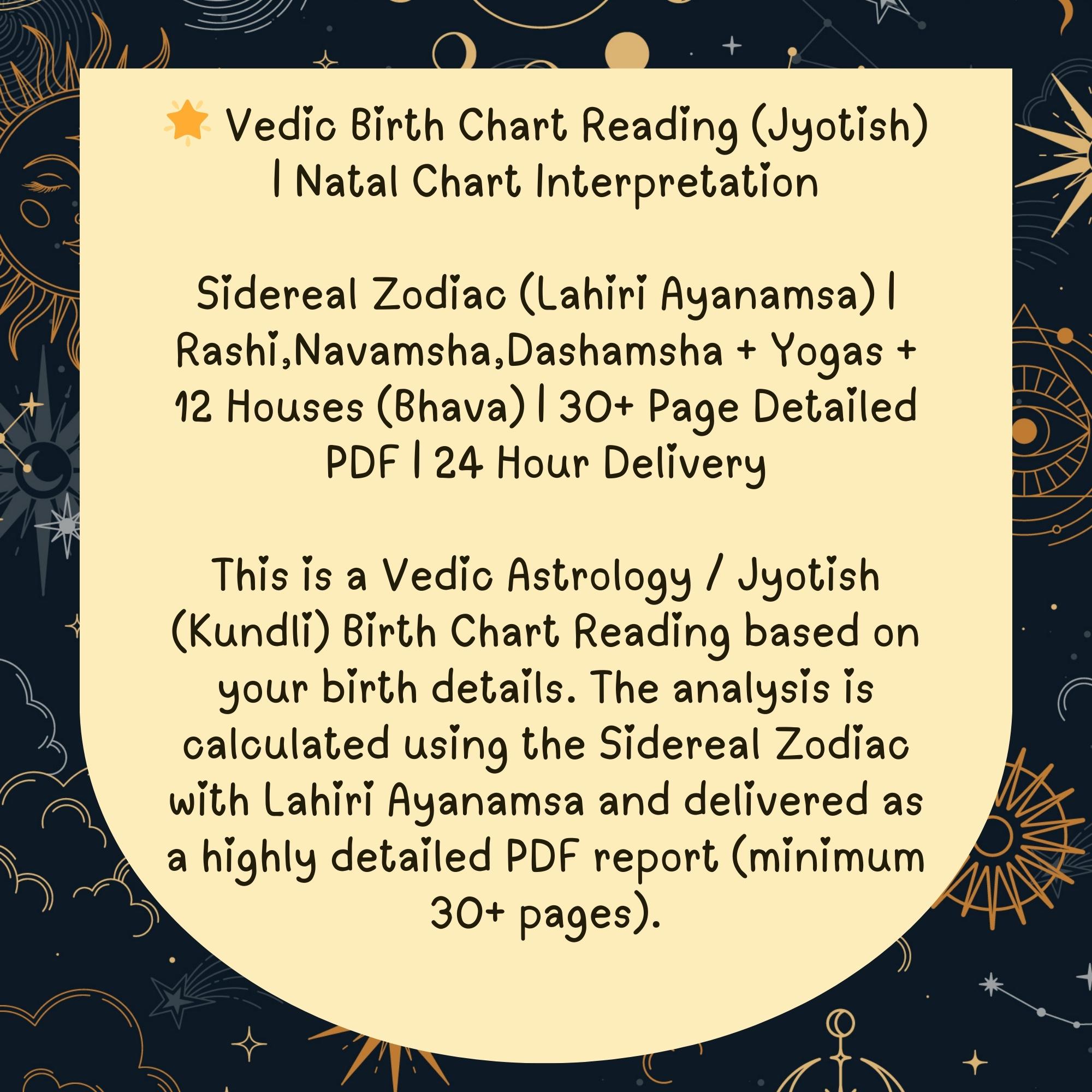 Same Day Vedic Birth Chart Reading | Jyotish Natal Interpretation ...