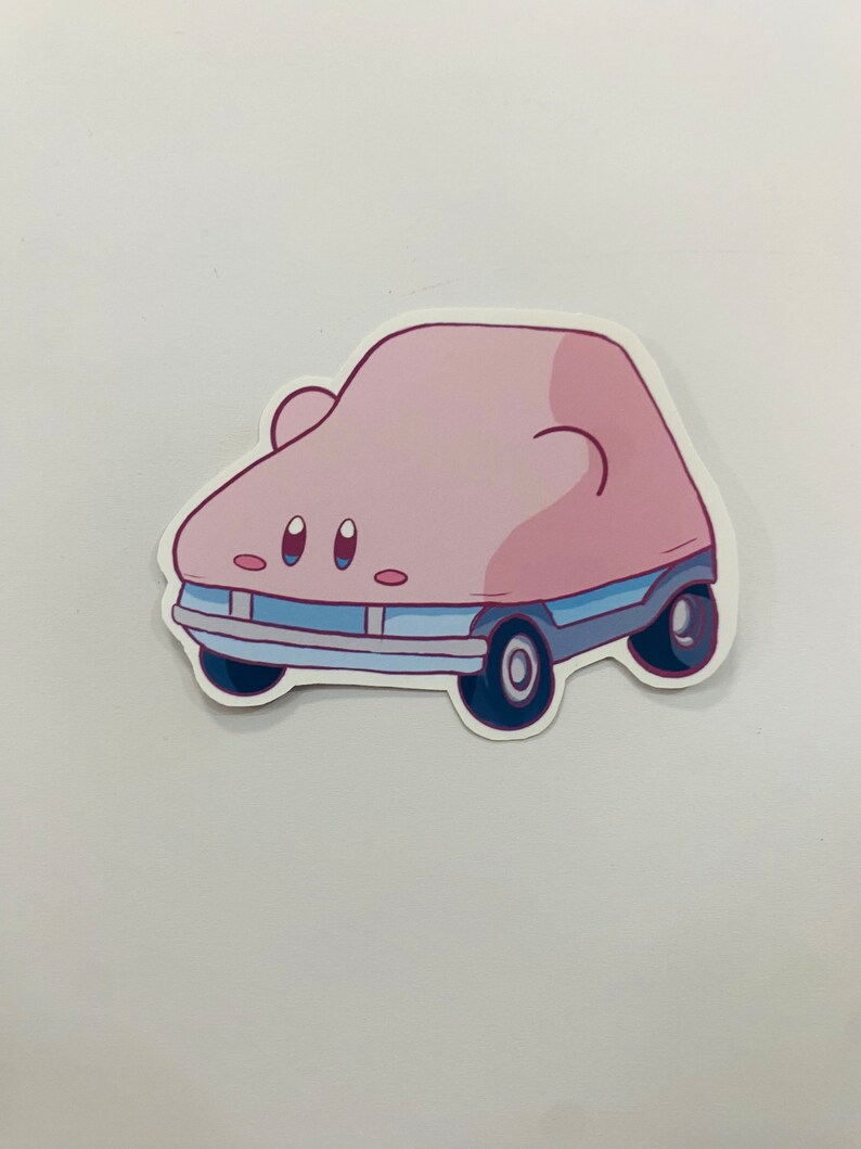 Kirby Mouthful Mode Stickers Cute Kirby Car Kirby Cone Decals Gift - Etsy