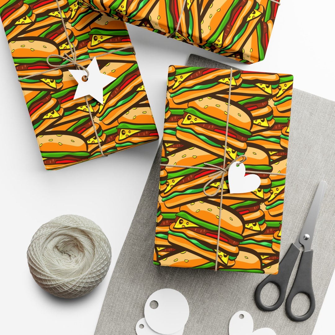 Cheeseburger Fast Food Gift Wrapping Paper - Etsy