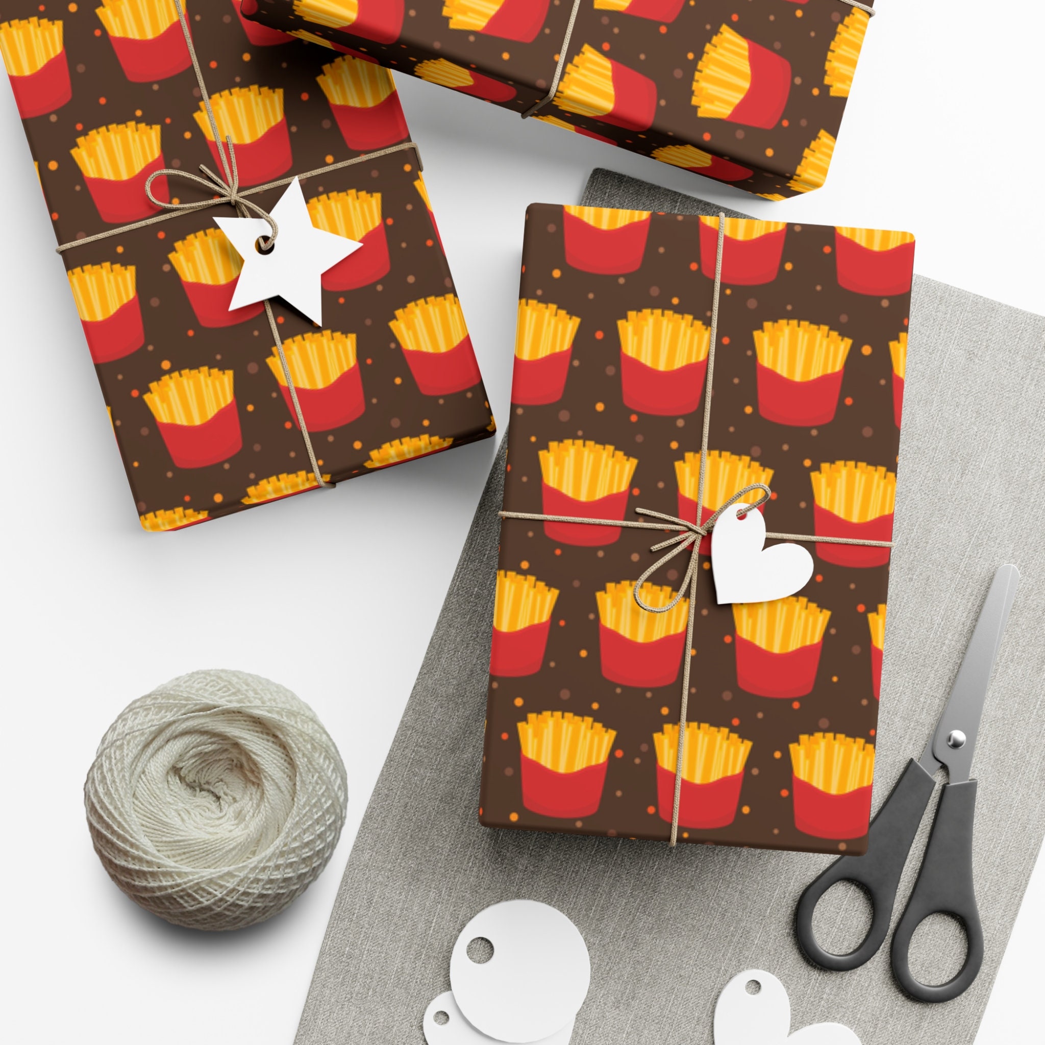 French Fry Fast Food Gift Wrapping Paper - Etsy
