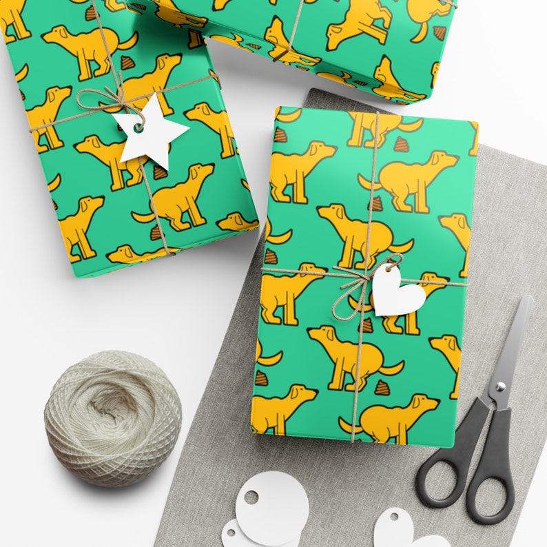 Dogs Pooping Funny Gift Wrapping Paper - Etsy