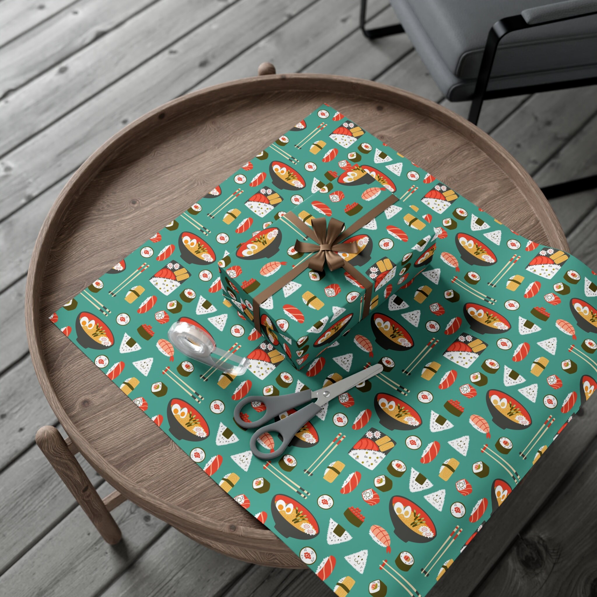 Ramen & Sushi Gift Wrapping Paper - Etsy