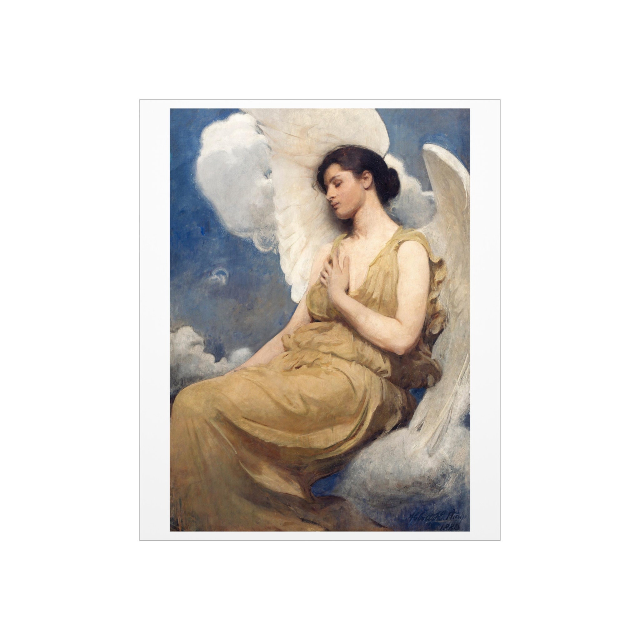 Winged Figure 1889 Painting by Abbott Handerson Print - Etsy