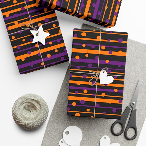 Purple striped wrapping paper store