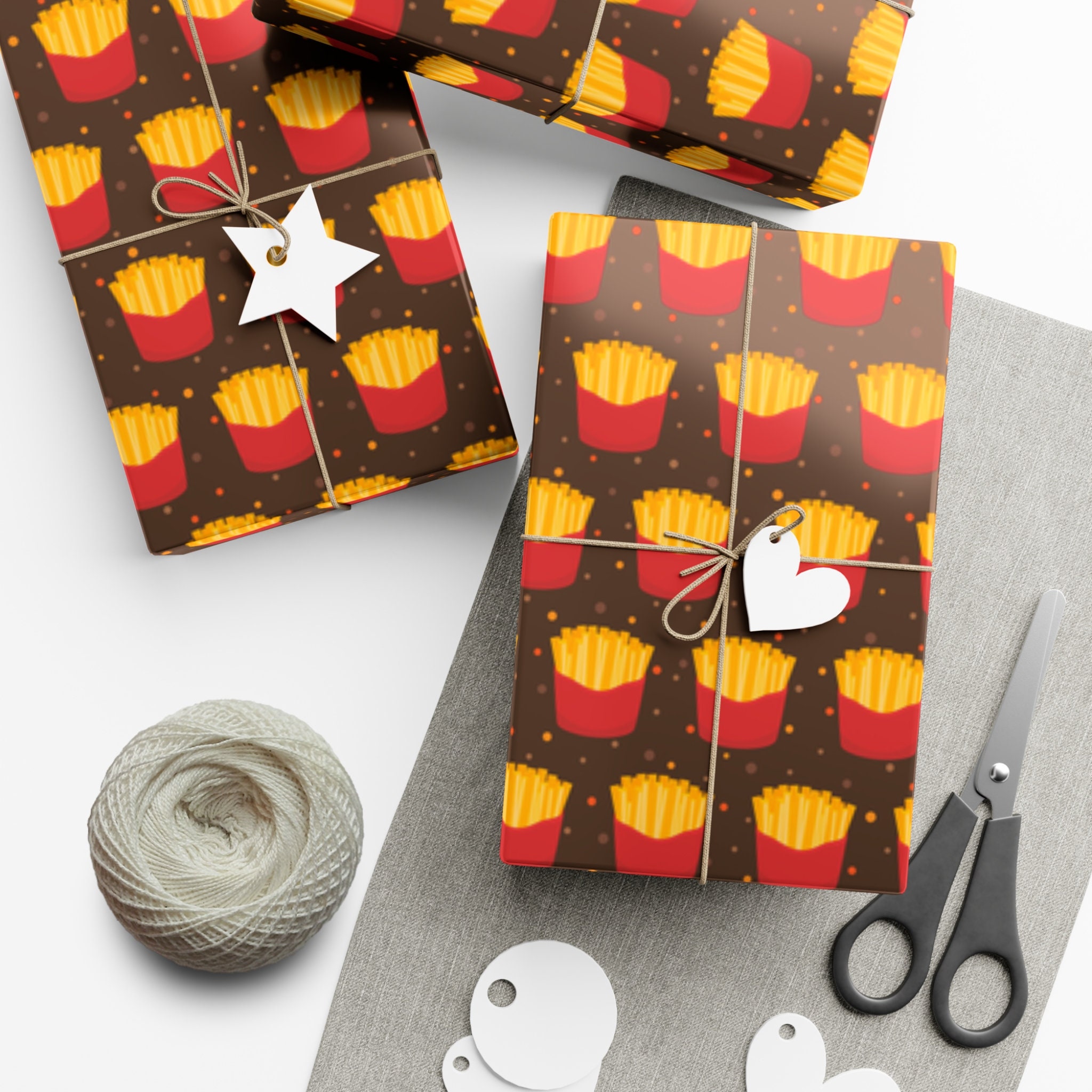French Fry Fast Food Gift Wrapping Paper - Etsy