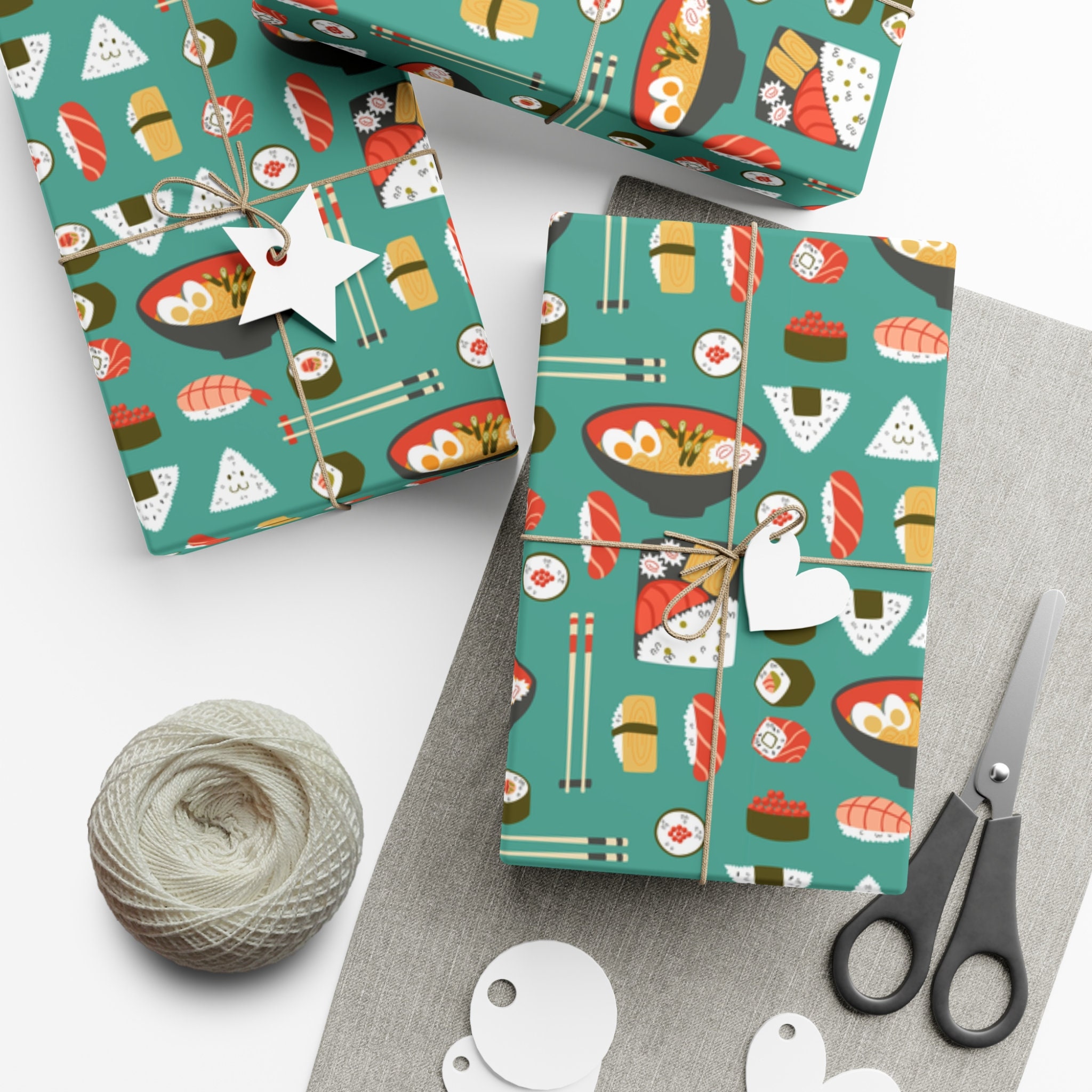 Ramen & Sushi Gift Wrapping Paper - Etsy