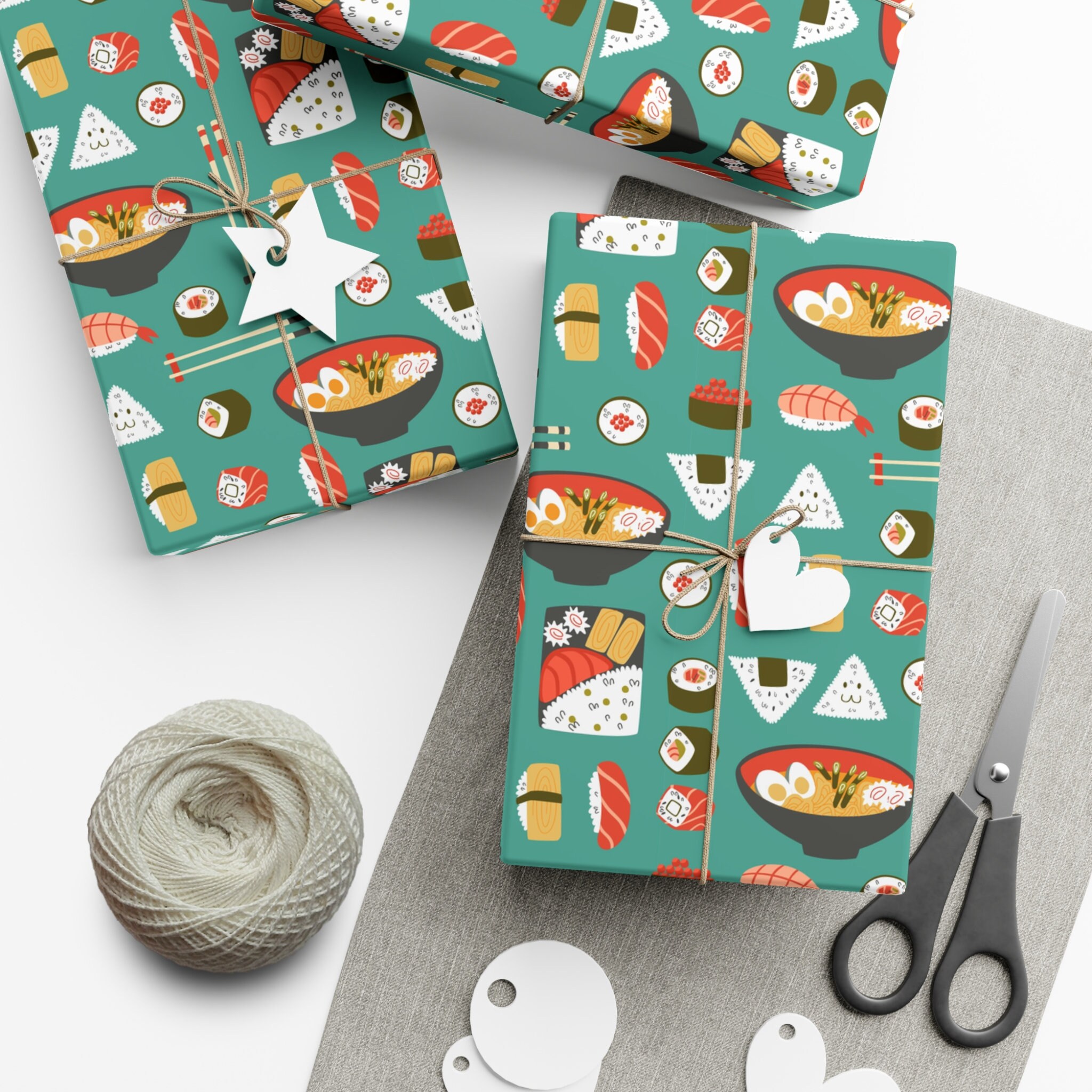 Ramen & Sushi Gift Wrapping Paper - Etsy