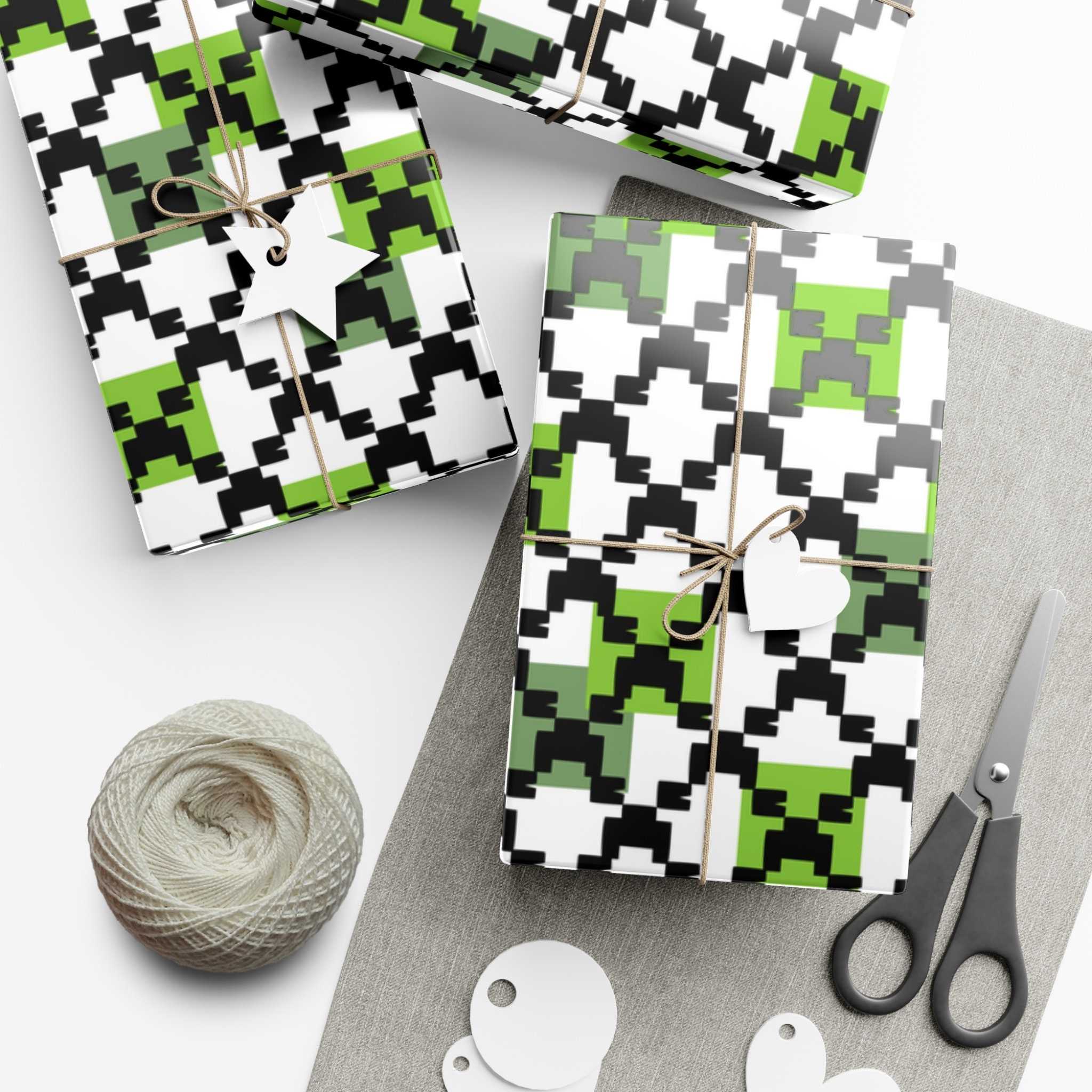 Minecraft Creepers Gamer Birthday Christmas Gift Wrapping - Etsy