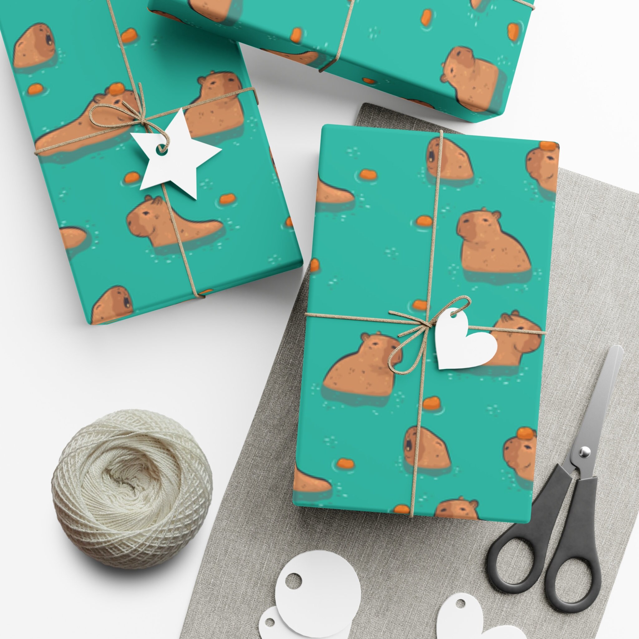 Capybaras in Water Birthday Gift Wrapping Paper - Etsy