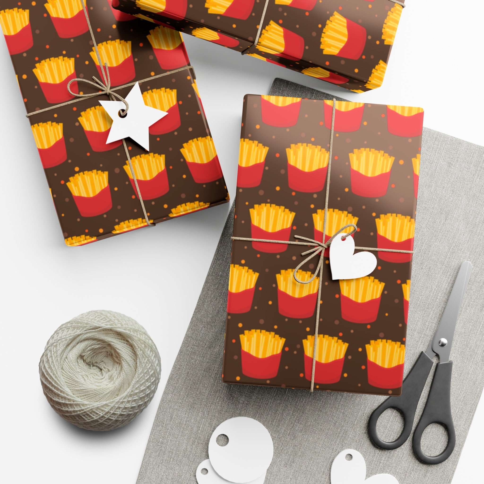 French Fry Fast Food Gift Wrapping Paper - Etsy