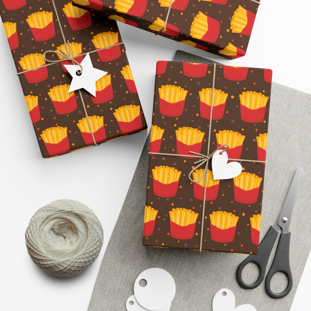 French Fry Fast Food Gift Wrapping Paper - Etsy