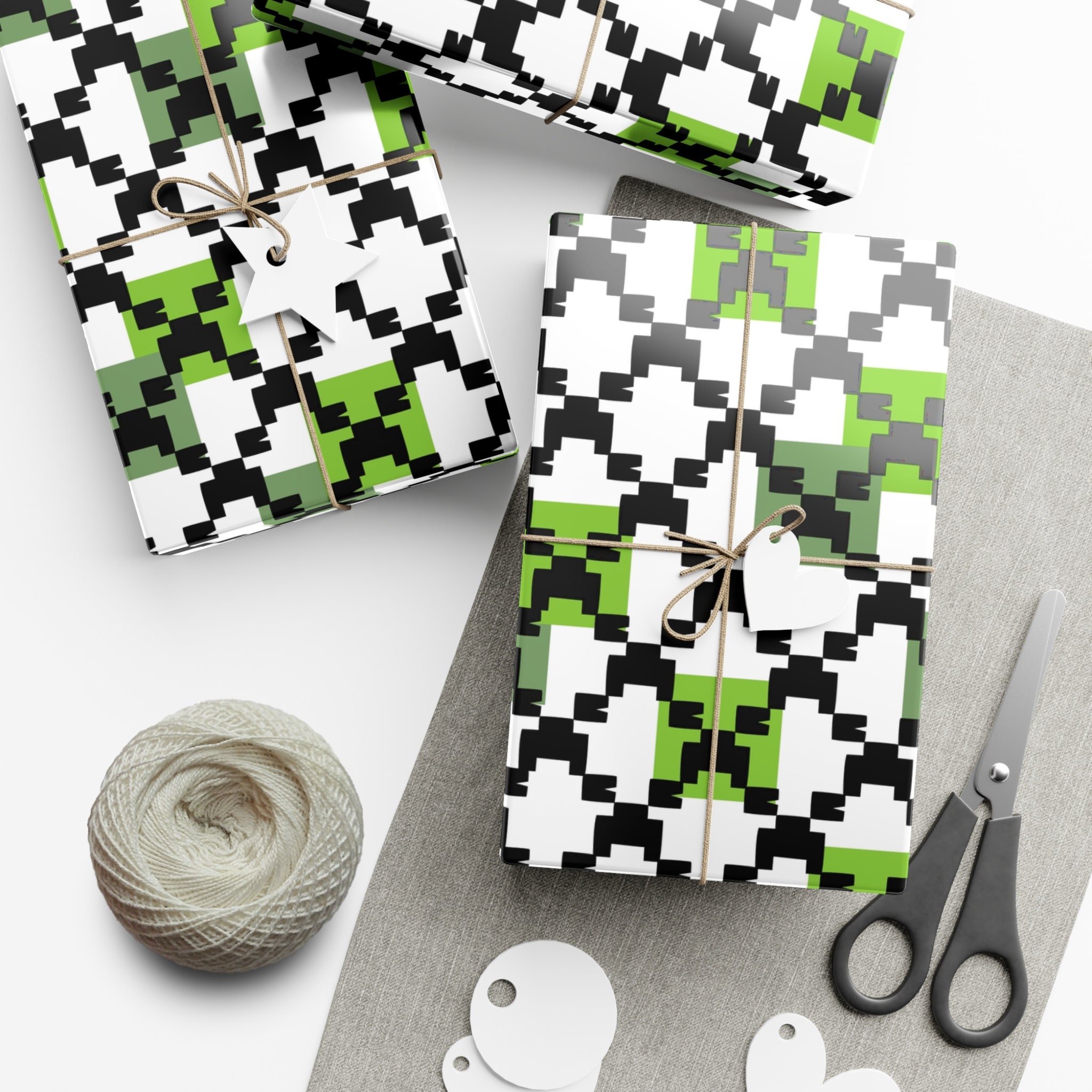 Minecraft Creepers Gamer Birthday Christmas Gift Wrapping - Etsy