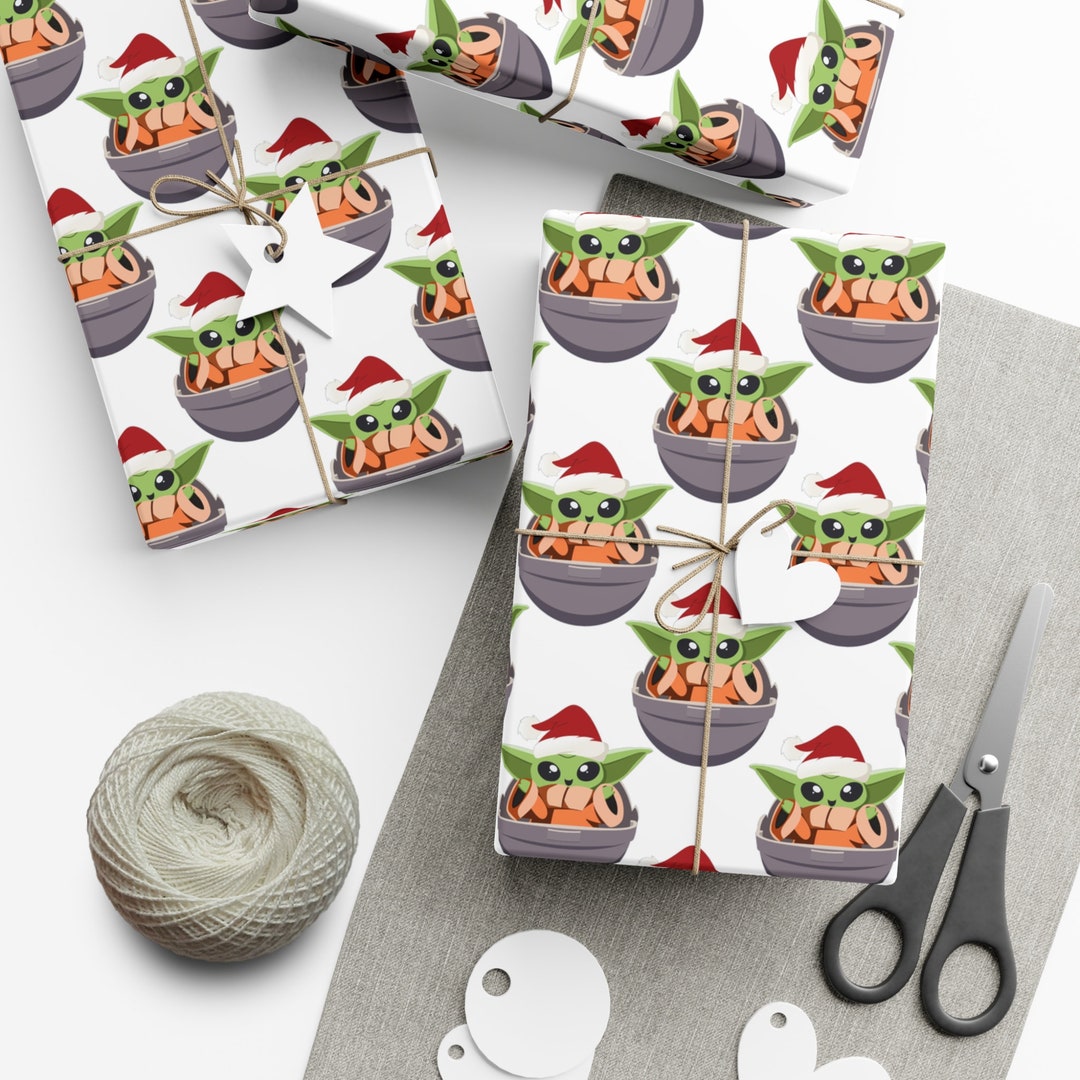 Baby Yoda Grogu Star Wars Christmas Gift Wrapping Paper - Etsy