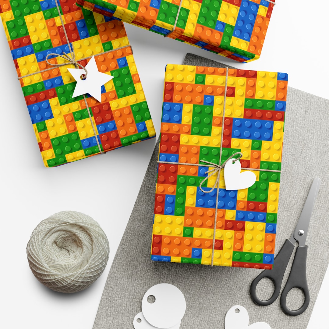 Lego Blocks Birthday Gift Wrapping Paper - Etsy