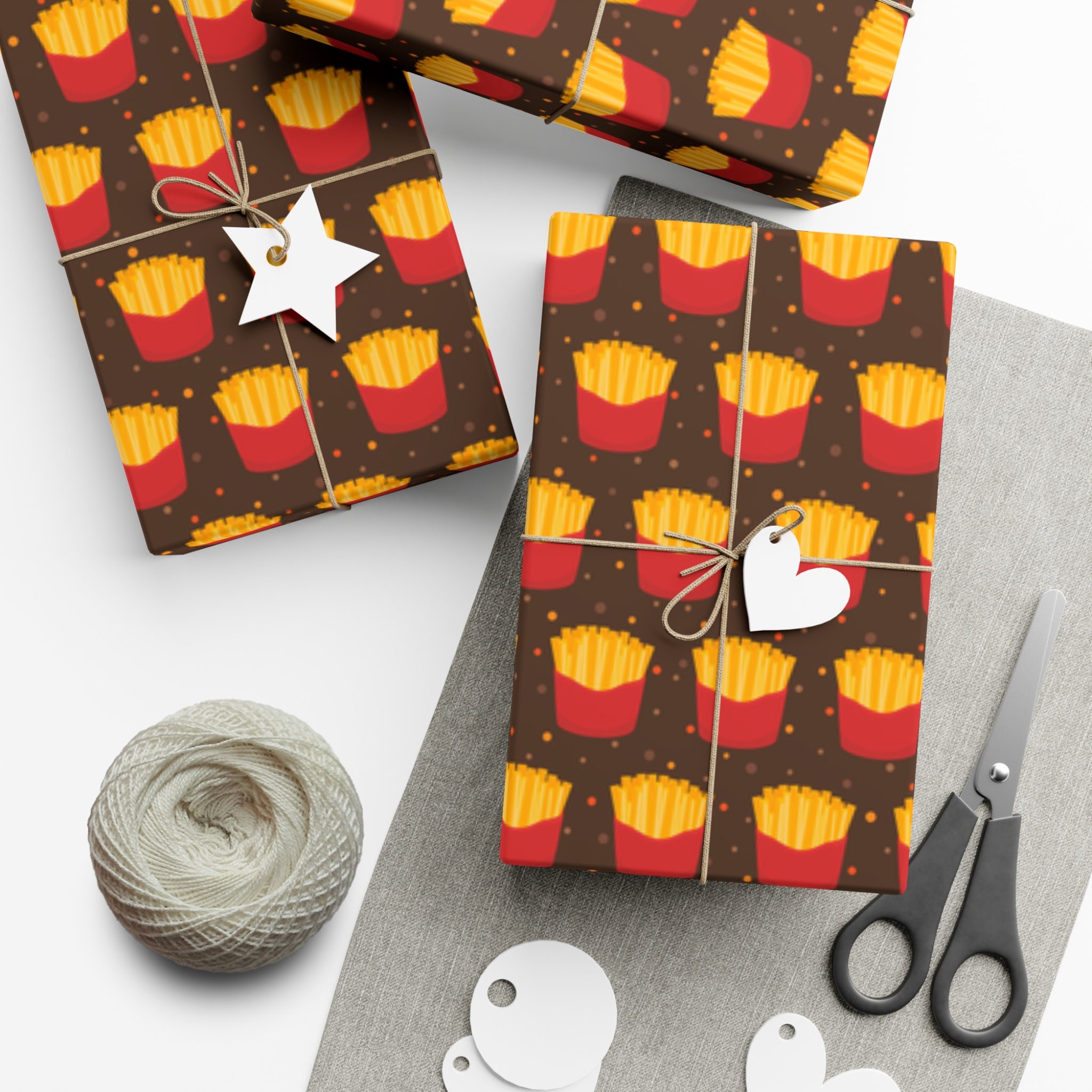 French Fry Fast Food Gift Wrapping Paper - Etsy