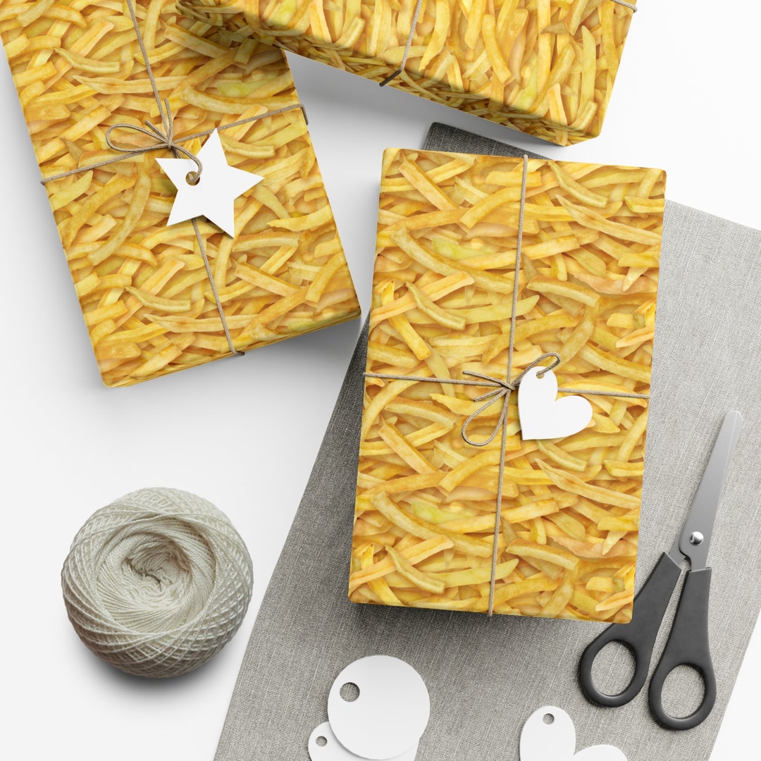 French Fries Fast Food Birthday Gift Wrapping Paper - Etsy
