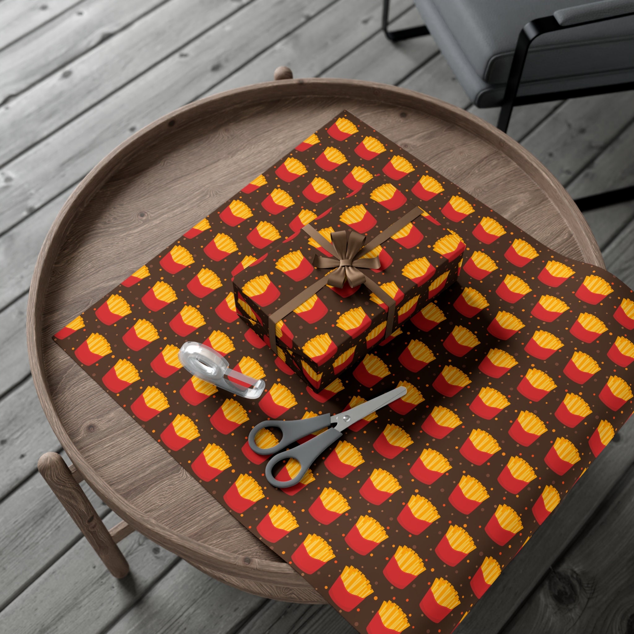 French Fry Fast Food Gift Wrapping Paper - Etsy