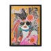 Eclectic Pop Art Portrait With Floral Motifs Canvas Print, Matte Canvas ...