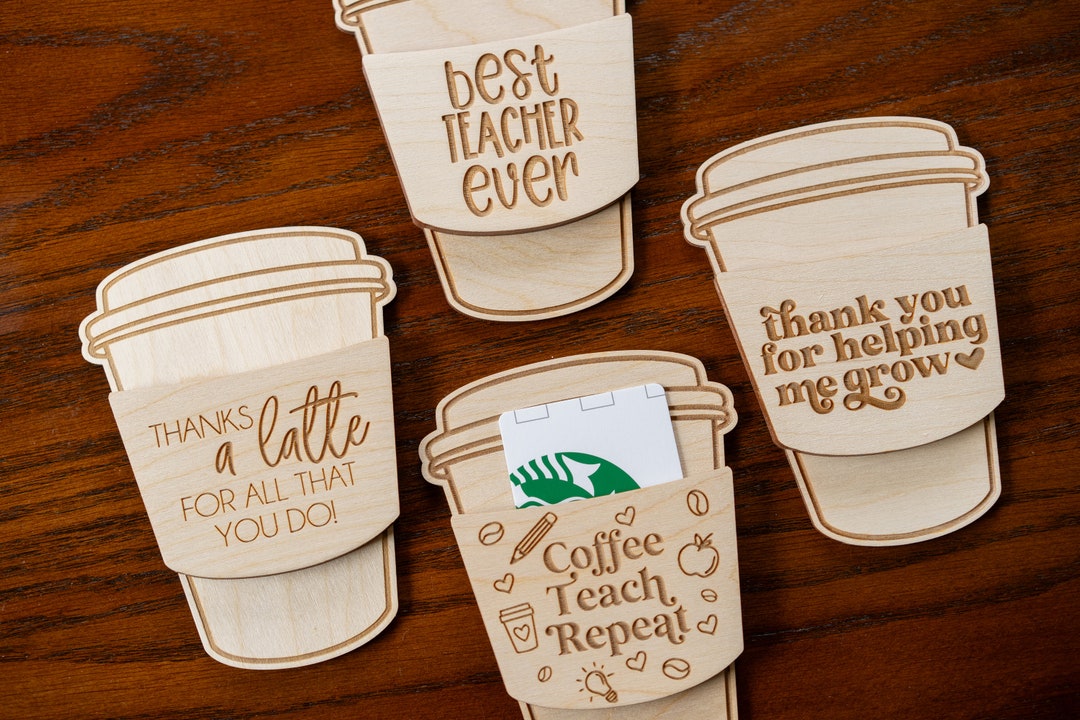 Coffee Gift Card Holder, Teacher Appreciation Gift, Gift Card Holder ...