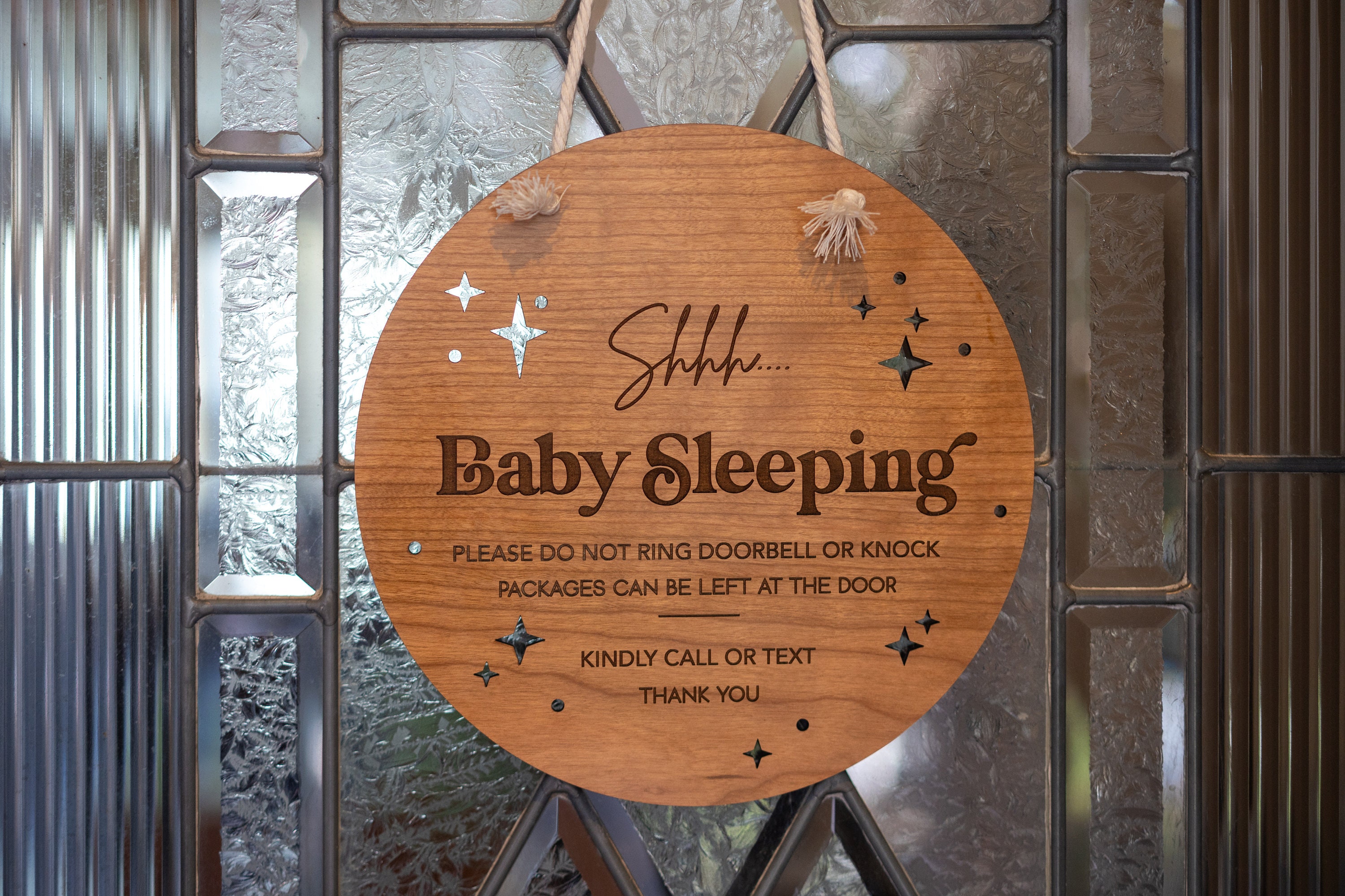 Baby Sleeping Sign, Don't Ring Doorbell, Door Hanger, Don't Knock Sign ...