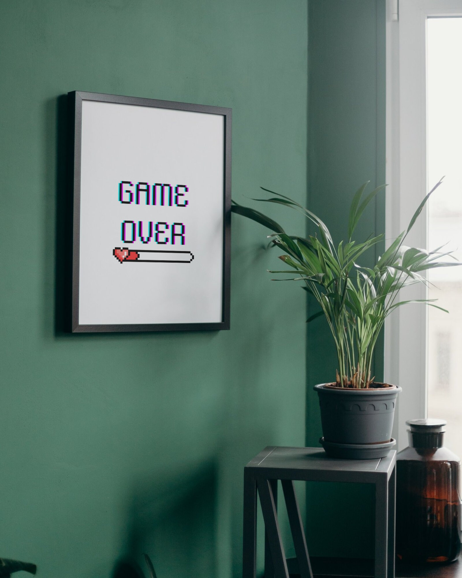 Printable Game Over Print | Instant Download Home Decor Wall Print - Etsy