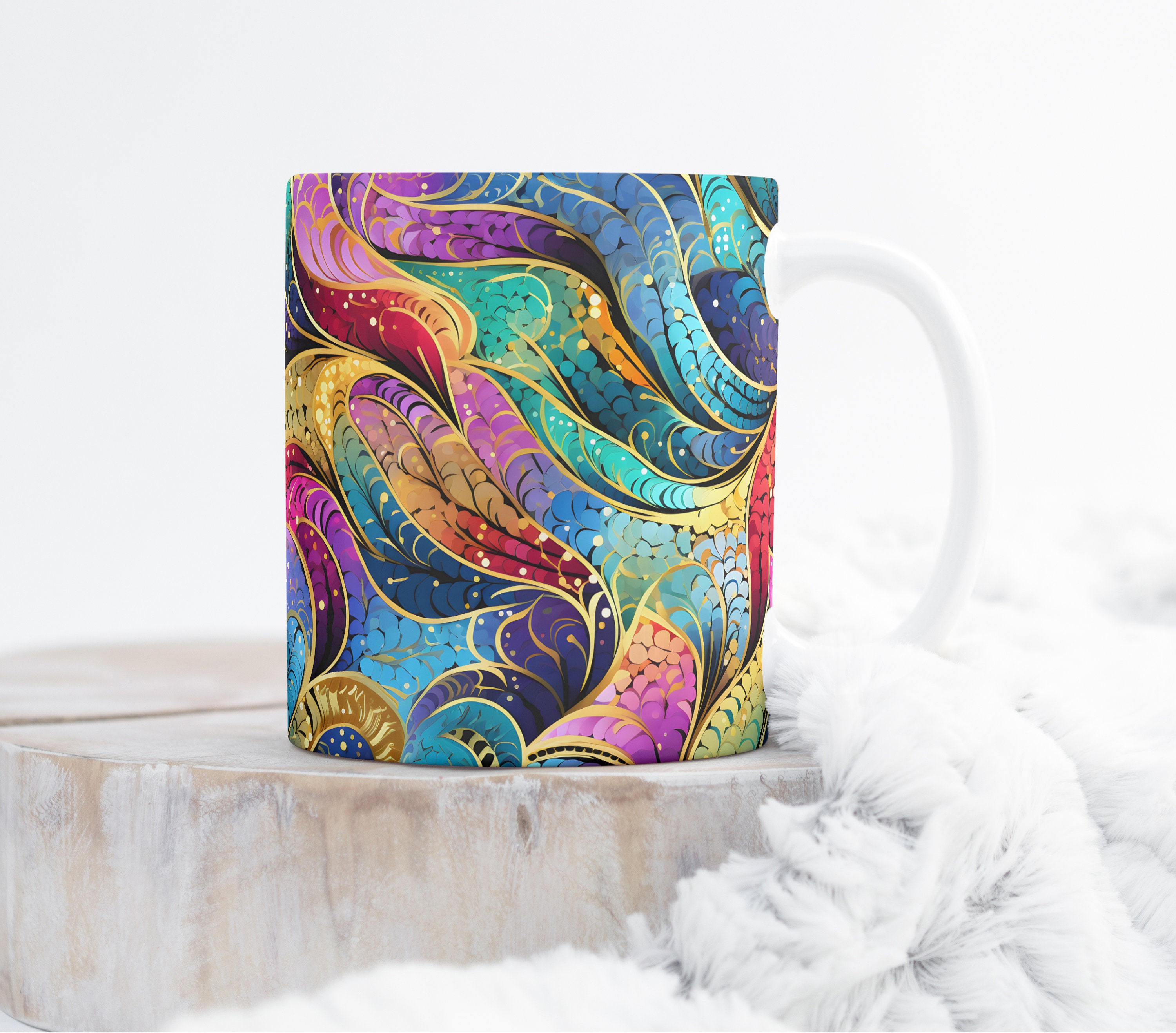 Vibrant Rainbow Batik Digital Seamless Pattern - Sublimation and Print ...