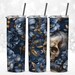 Moody Skull Seamless Pattern in Blue - Sublimation and Print - 300dpi ...