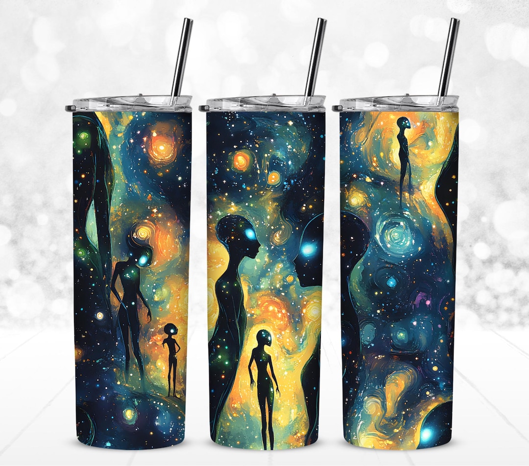 Alien Silhouettes 20oz Seamless Tumbler Wrap - Sublimation - 300dpi PNG ...